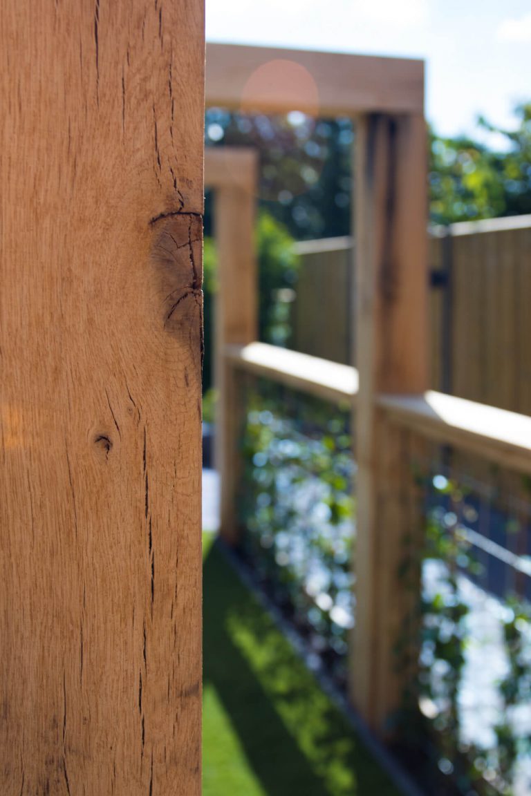 Eiken houten pergola: Schommel - Project 156 - De Houtwinkel Bladel