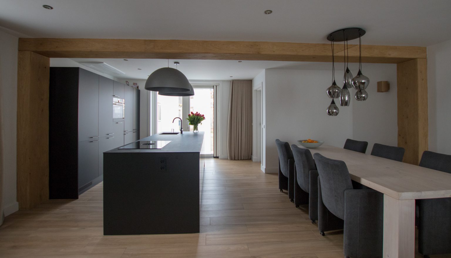 Stalen balk bekleden met hout – Project 174 - Eikentuinhuis